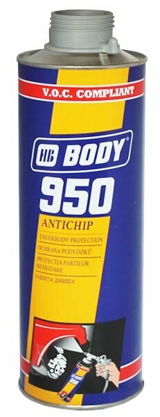 Антигравий на основе каучука серый под пистолет (BODY 950) 1л