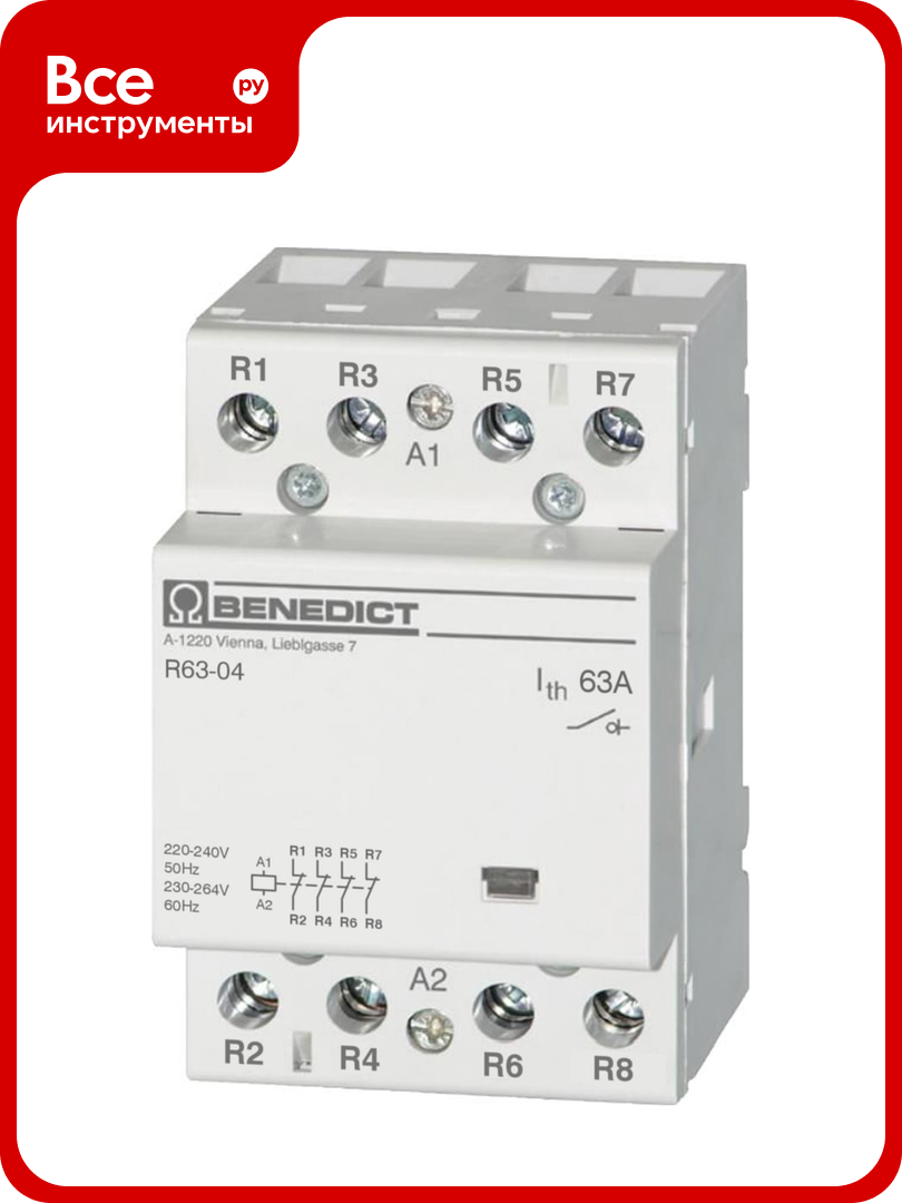 Модульный контактор Benedict R63-04 230 PN38961