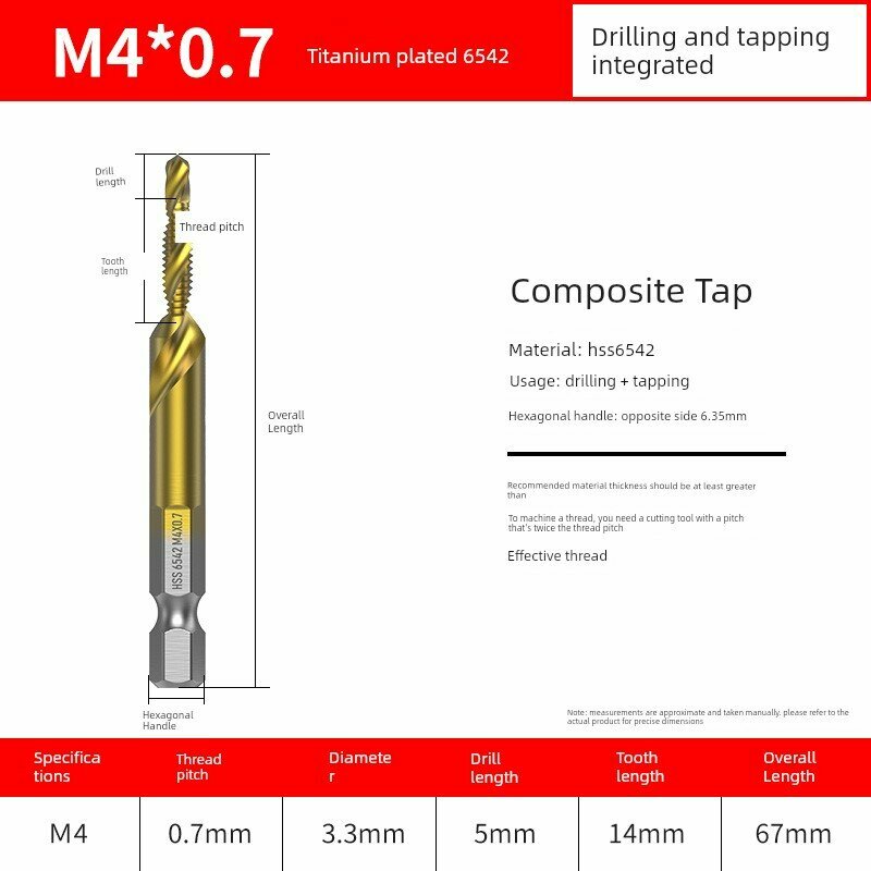 Многофункциональный станок Pupai 3-в-1 для сверления и нарезания резьбы с комбинированным резьбонарезным инструментом,