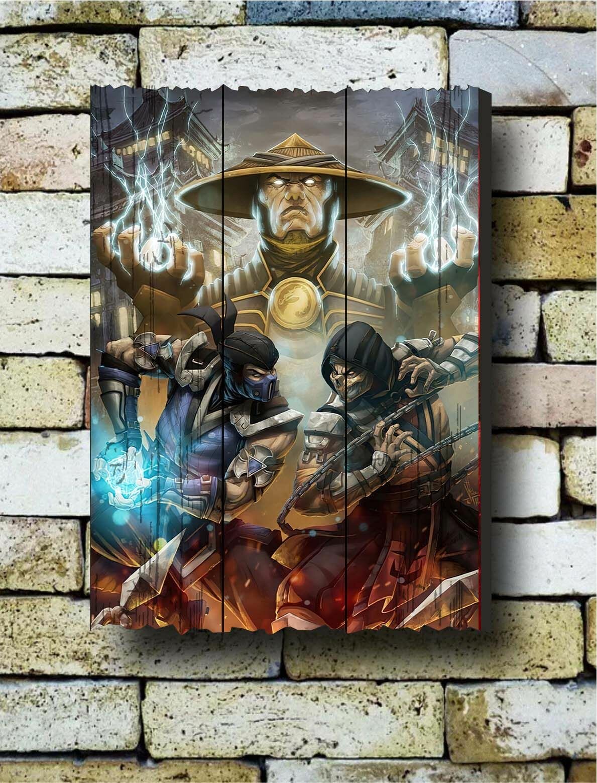 Картина на досках Мортал комбат 11, Mortal Kombat, Raiden, Райдэн10