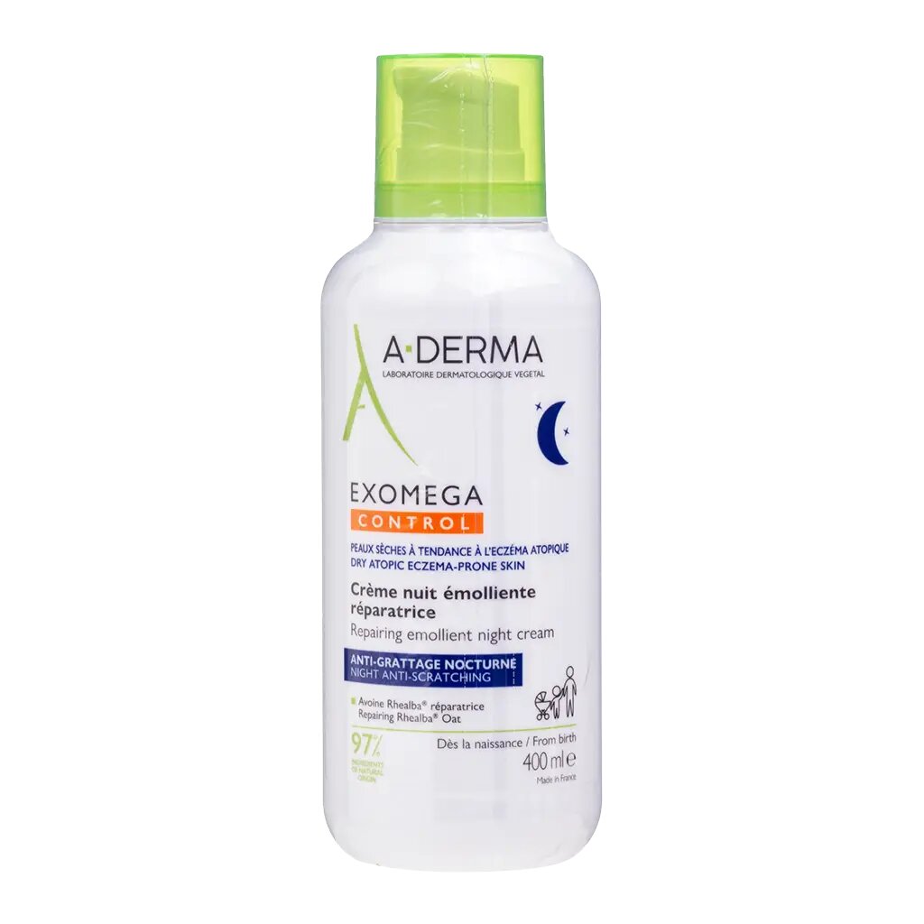 A-Derma Exomega Control Восстанавливающий смягчающий ночной крем-эмолент 400 мл 1 шт