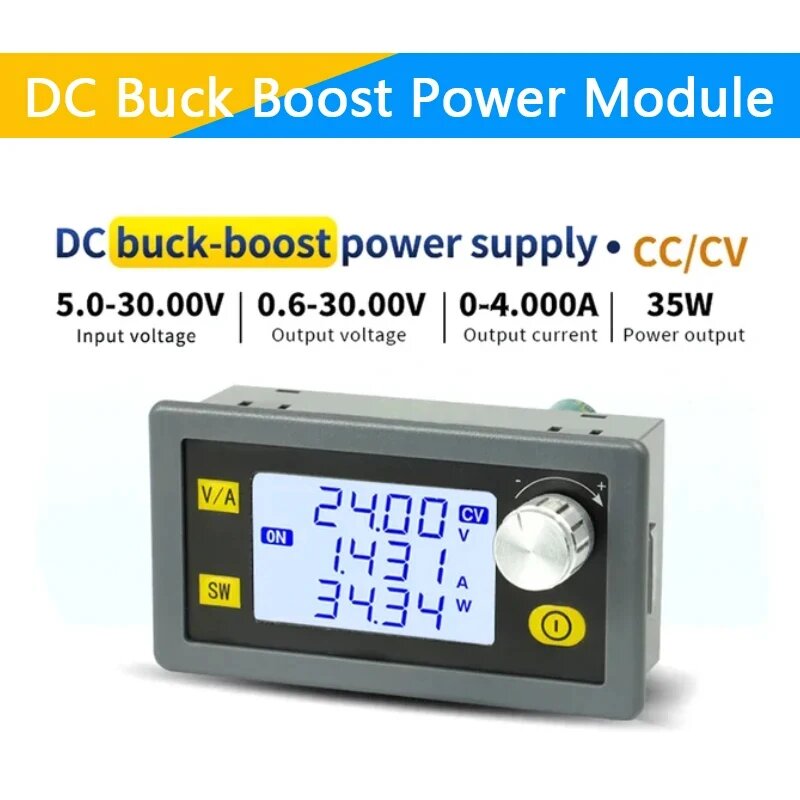 DC Buck Boost Модуль питания 5.0-30V 0.6-30V 0-4.0A 35W