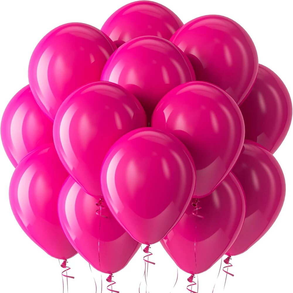 Латексные шары разных цветов - 10/20/30 шт. Розовый, Hot Pink, 12inch, 20pcs