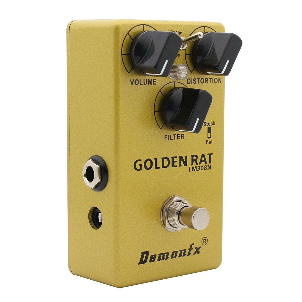 Demonfx GOLDEN RAT гитара эффект педаль, Fuzz искажения бустер, истинный обход, высокое качество