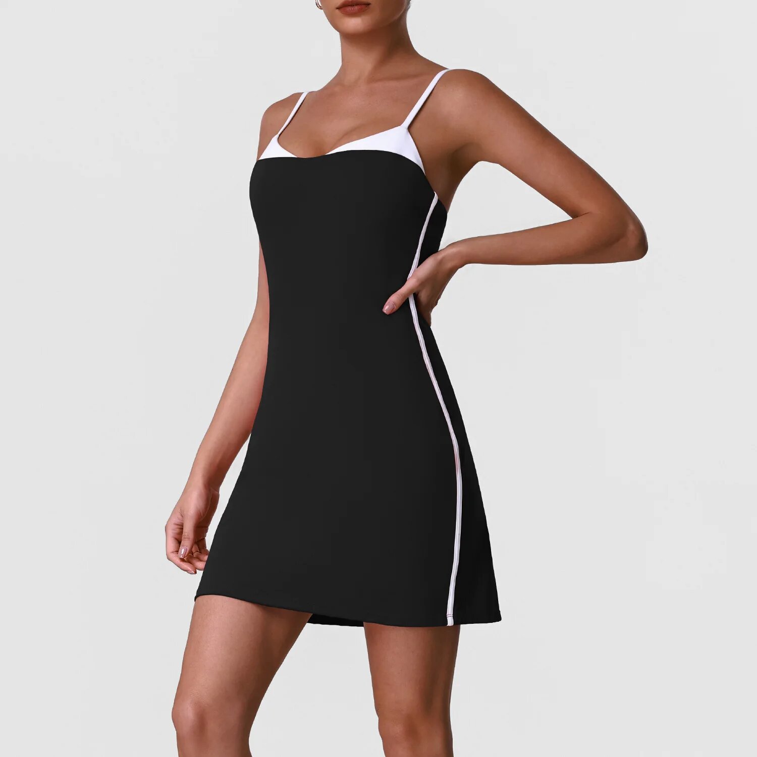 Черное теннисное платье ICCLEK, XL