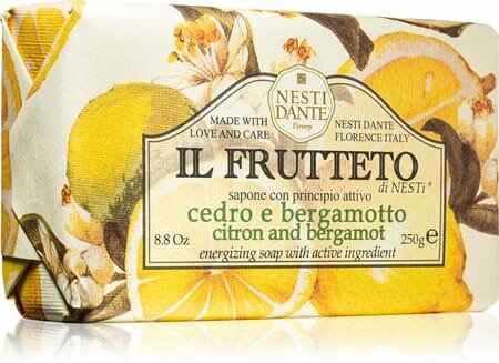 Твердое мыло Nesti Dante Il Frutteto Citron and Bergamot, цитрусовый, 250 г