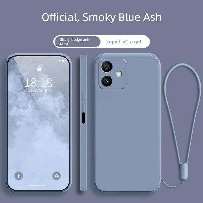 Чехол для Huawei Honor Play6T Pro, дымчато-синий серый, ударопрочный одноразовый защитный чехол
