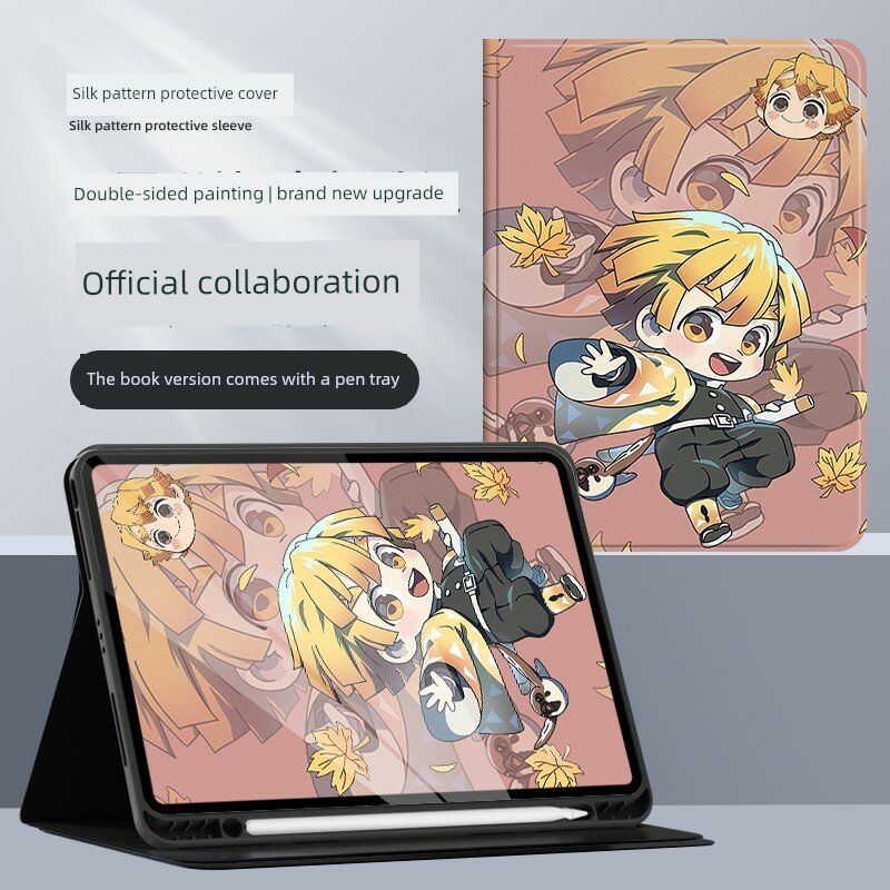 Подходит для iPad Pro2024 защитный чехол для планшета air6 мультфильм аниме 4 Demon Slayer mini7 милый Mi Douzi