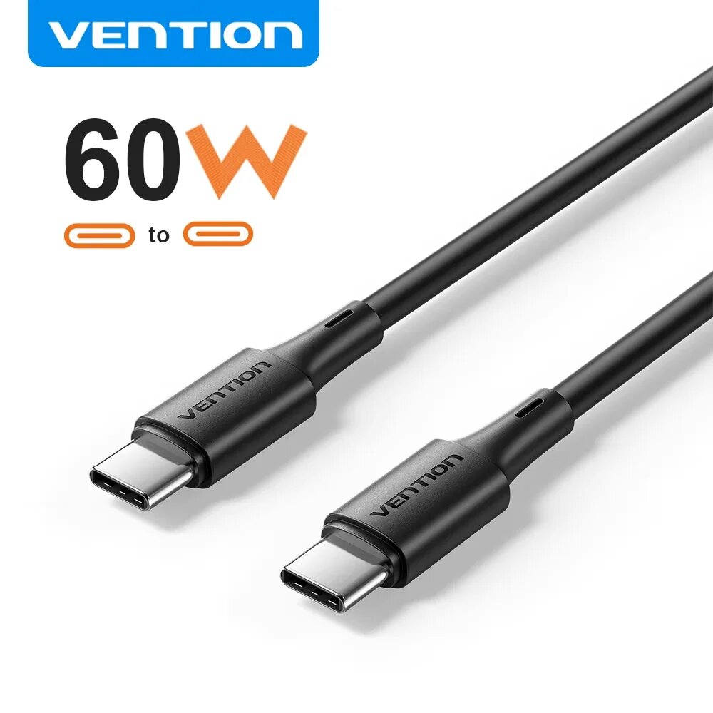Кабель Vention USB-C 60W, 0.25м, Type-C