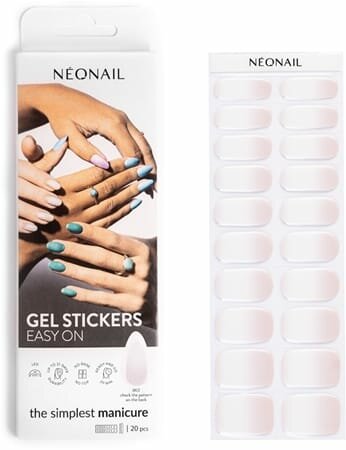 Гелевые наклейки для ногтей NeoNail Easy On Gel Stickers, оттенок M12, 20 шт