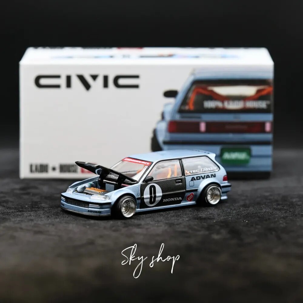Машинка MINI GT 1:64 MINI GT x Kaido House 1:64 KHMG179 Honda Civic (EF) Kaido Roulette V1