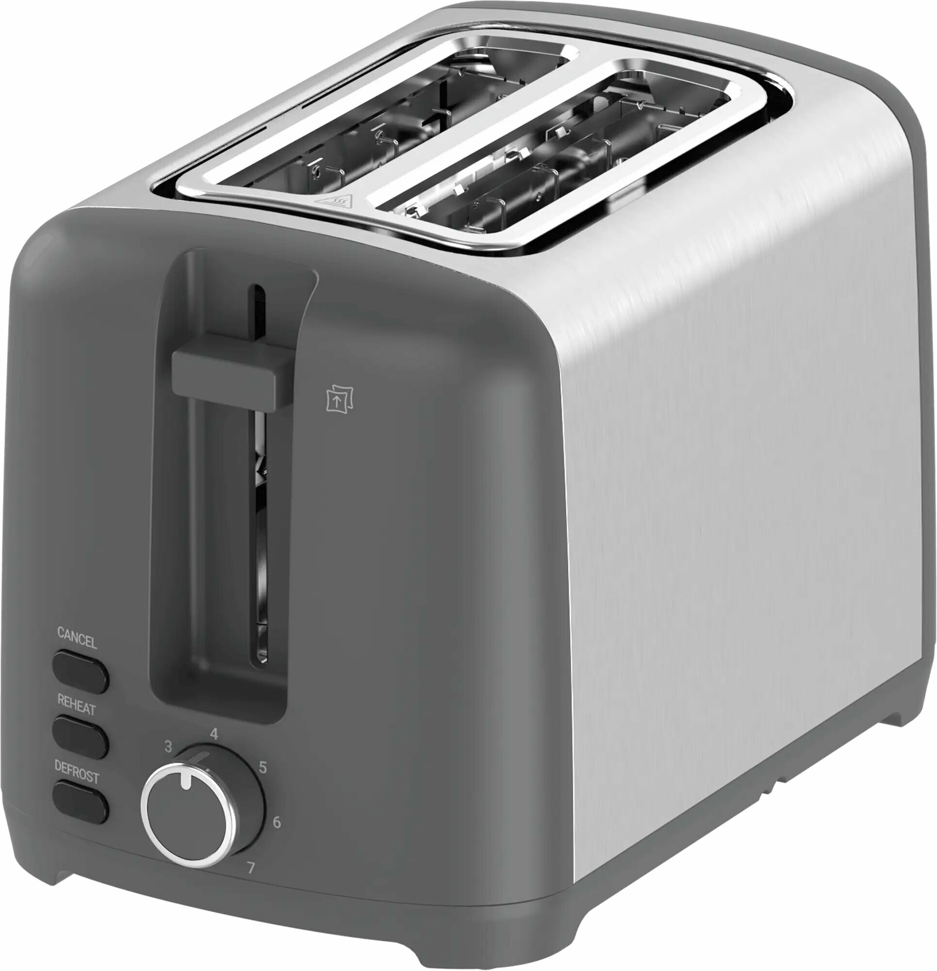 Тостер CANDY CT-255, 900Вт, 7 степеней поджаривания, нержавеющая сталь