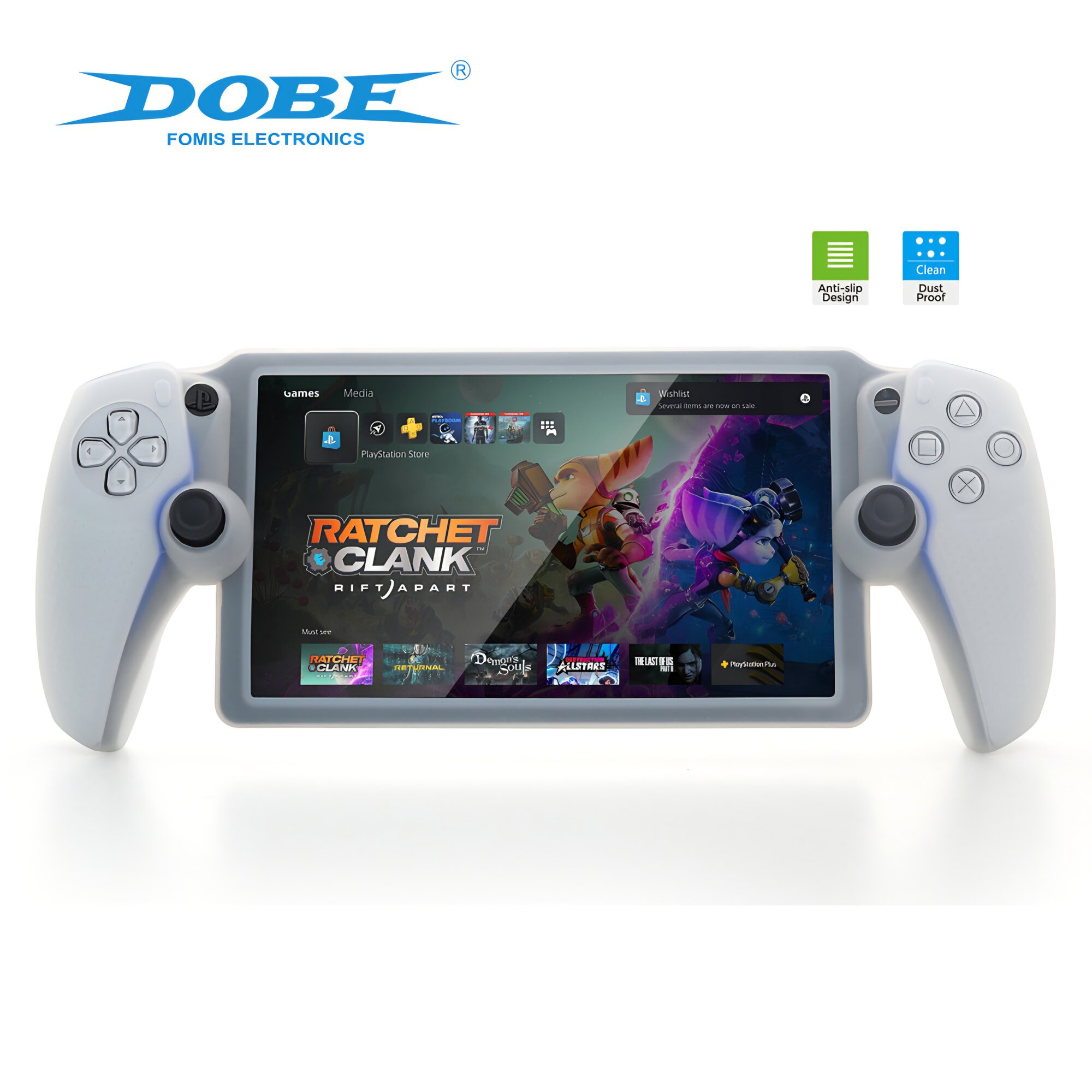 Силиконовый чехол для PlayStation Portal PS5 (Dobe TP5-3586W) белый
