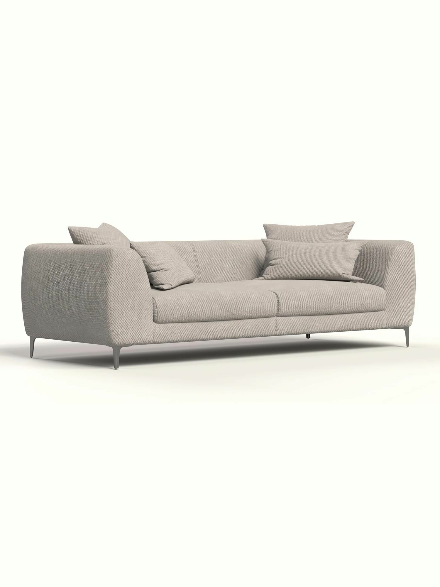 Диван прямой Manons Maison Elegant, Бежевый шенил, 248х110х71 см
