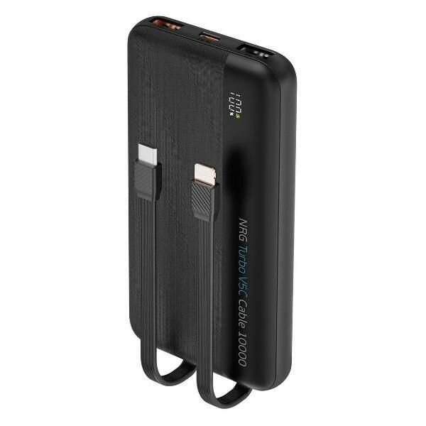 Внешний аккумулятор Deppa NRG Turbo V5C Cable 10000 мА-ч черный (33715)