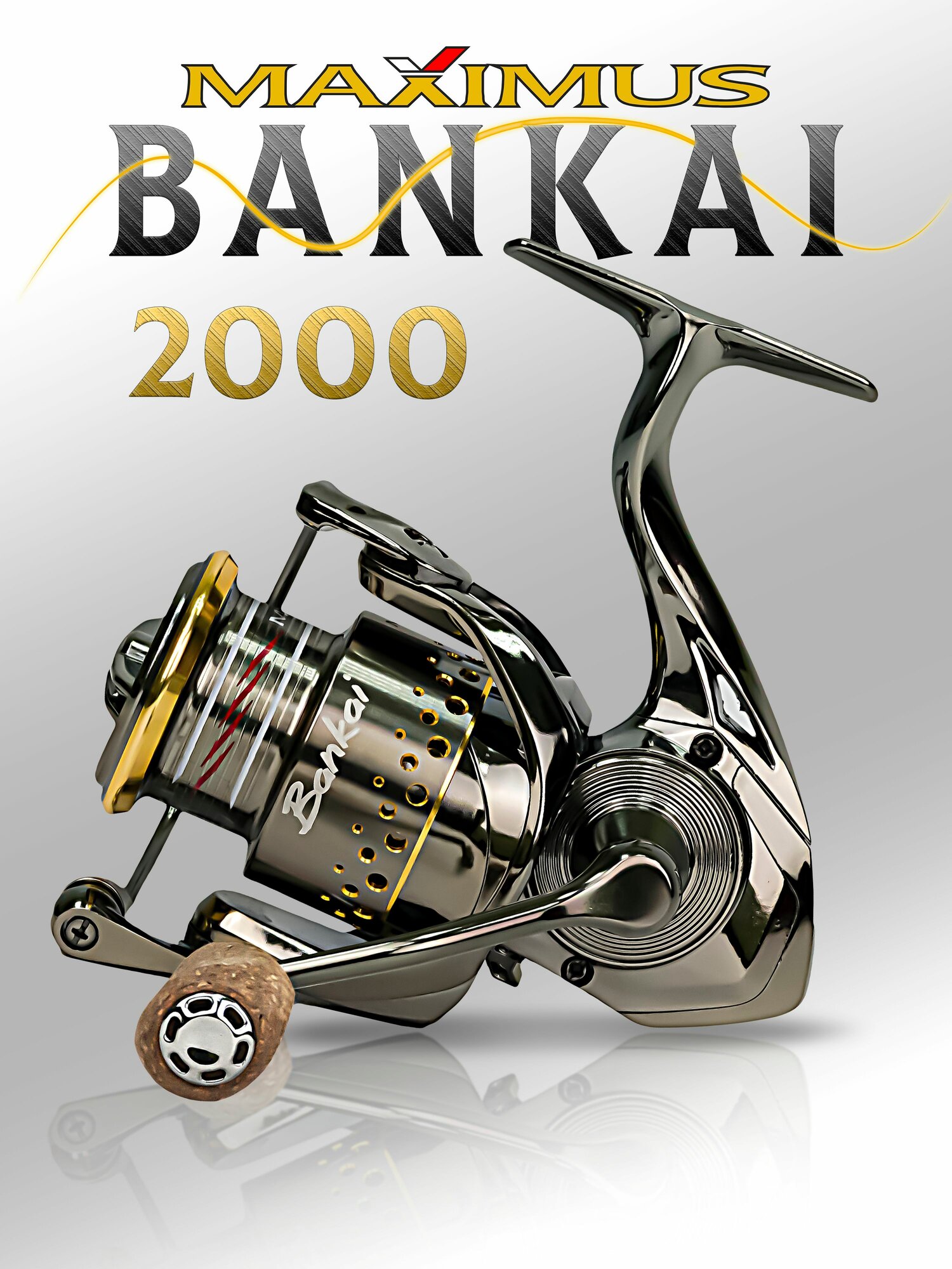 Катушка для спиннинга Maximus Bankai 2000 (8+1 подш), катушка для удочки, фидера, рыболовная