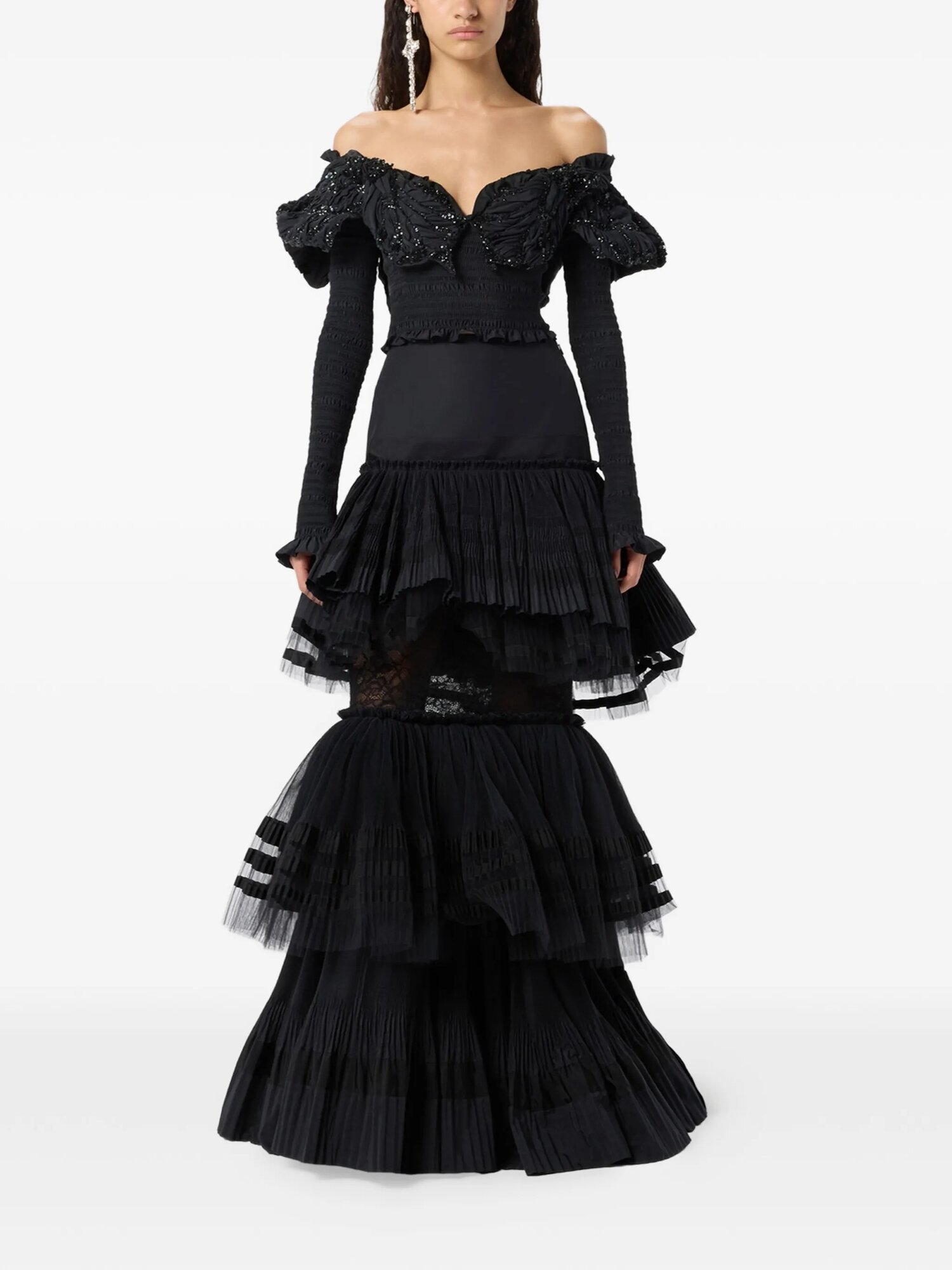 Блуза Blumarine, размер 40, black / black — фото 1