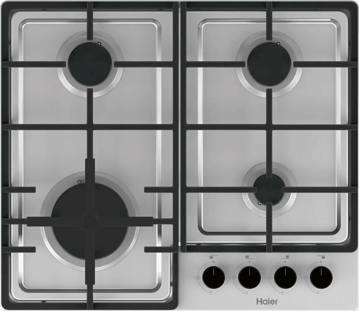 Варочная панель Haier HHQ-M64CX, чугунные решетки, интегрированный электроподжиг