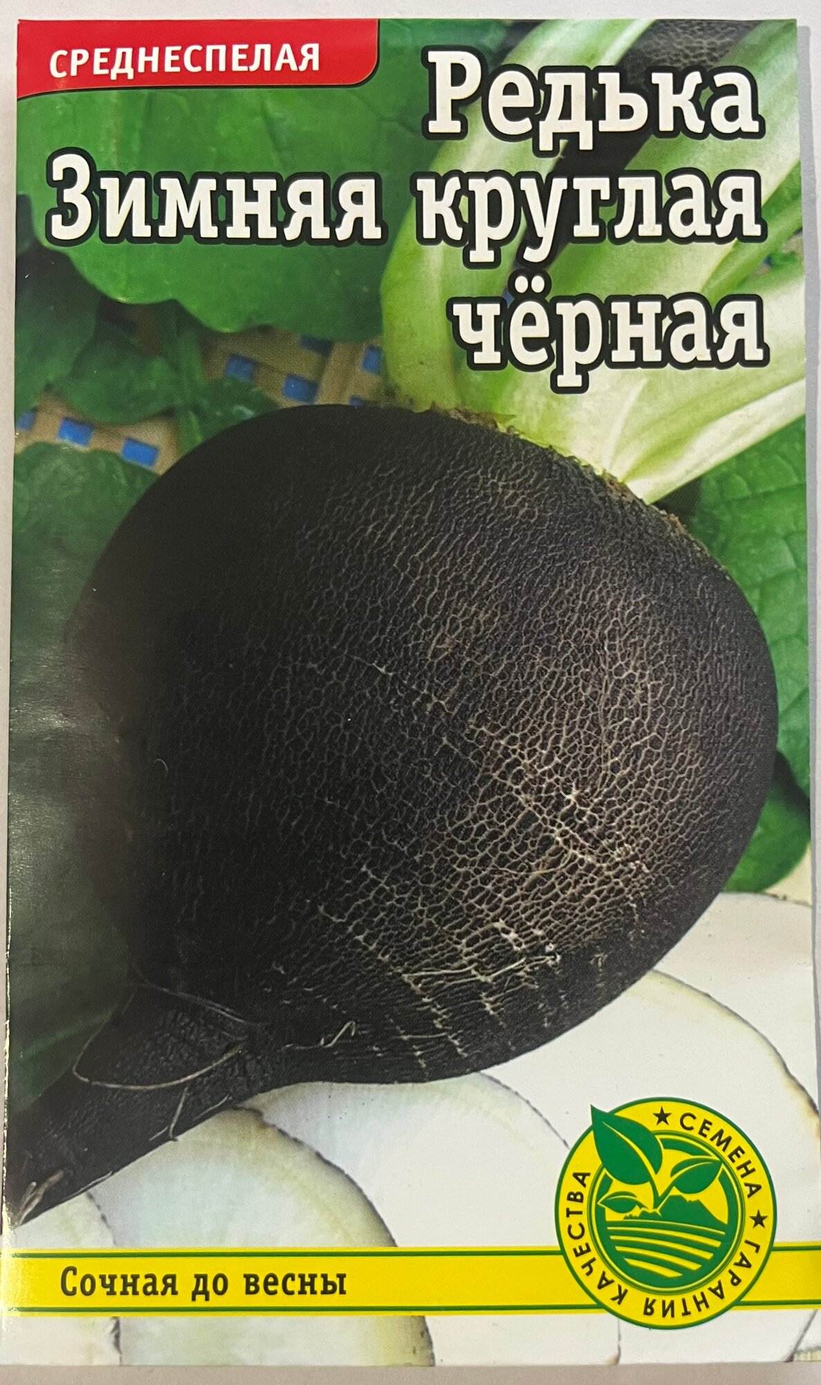 Редька "Зимняя круглая черная", однолетняя, семена, черный цвет