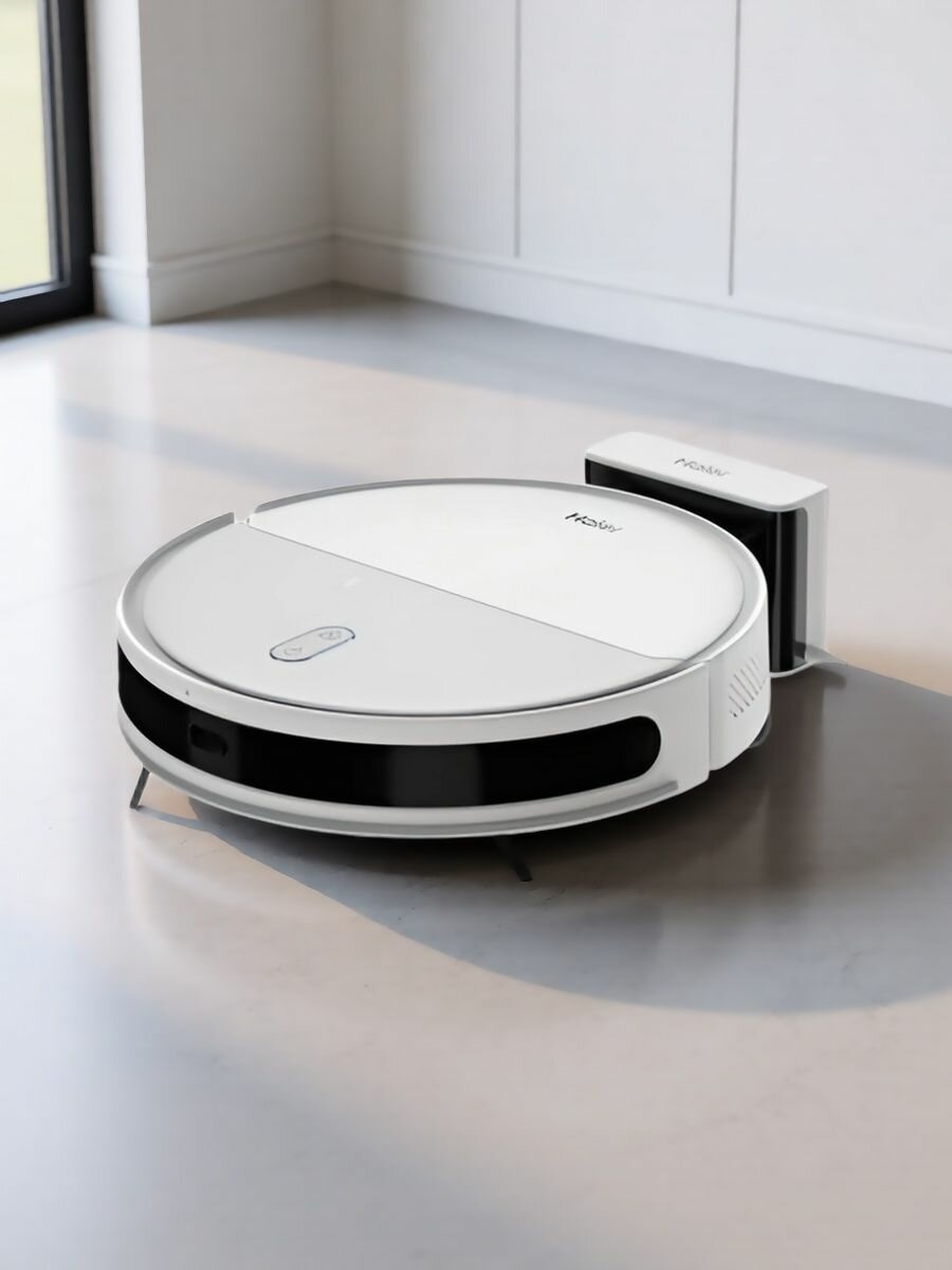 Робот-пылесос Haier HSR Home M3 белый уборка - влажная, комбинированная, сухая, Wi-Fi, ограничитель зоны, док-станция, пылесборник - 0.25 л