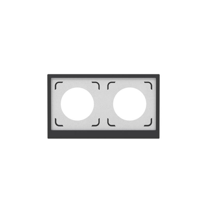 Рамка 2-м KANT IP44 черн. уголь DKC7012944