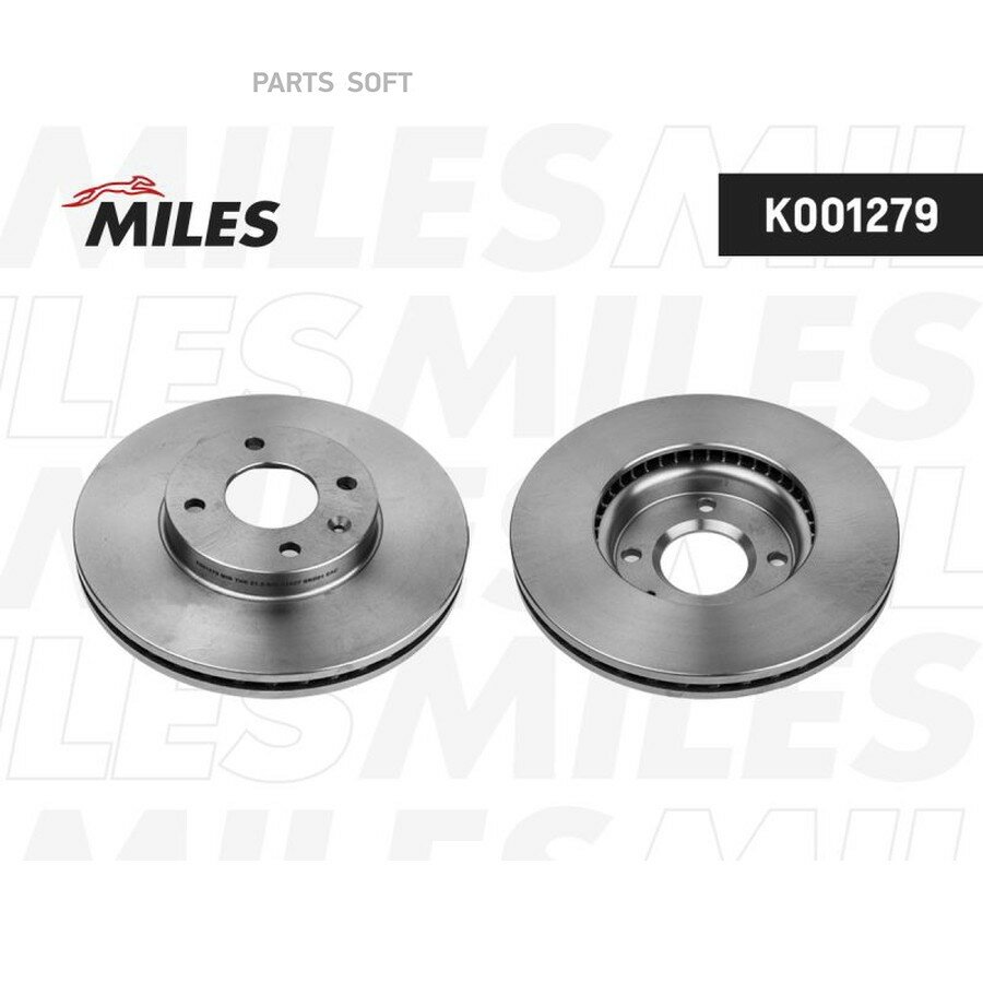 MILES K001279 Диск тормозной CHEVROLET AVEO 11-/COBALT 11- передний вент. D=256mm ()