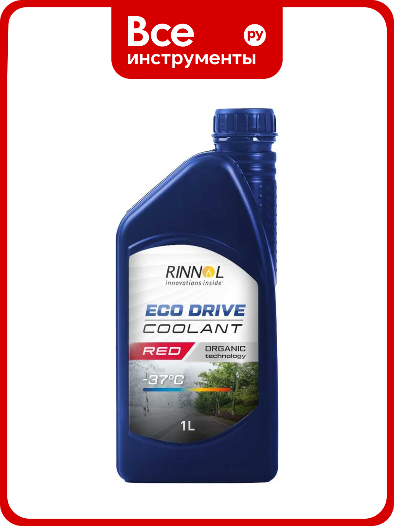 Охлаждающая жидкость RINNOL ECO DRIVE COOLANT RED, 1л, защиты от коррозии