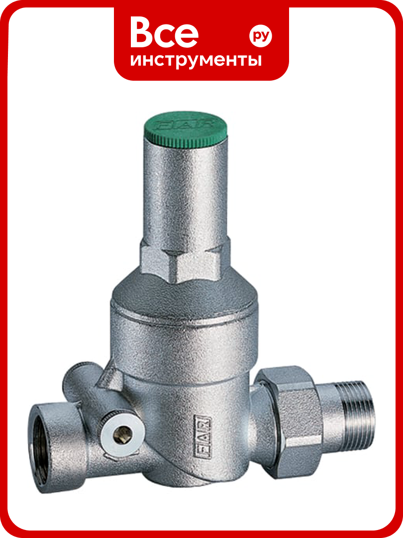 Редуктор FAR 1/2" ВР-НР без манометра FA 2830 12, корпус с покрытием, резьбовое соединение 1/2F‑1/2M, готов к установке