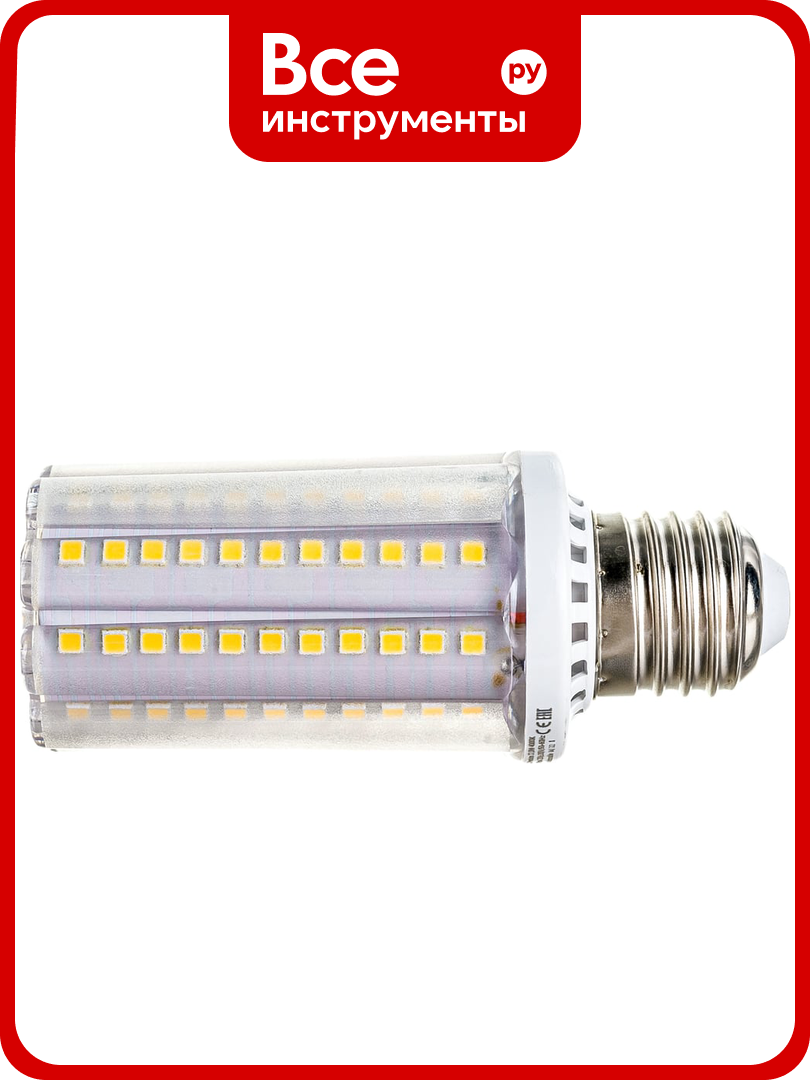 Светодиодная лампа Ecola Corn LED Premium 17,0W 220V E27 4000K кукуруза со стеклом