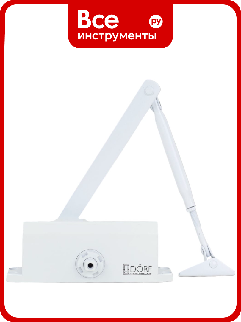 Дверной доводчик DORF 80 кг, белый L8223_white