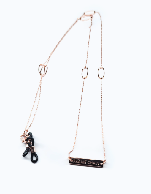 Цепочка для очков FRAME CHAIN JACKIE OH ROSE GOLD + футляр, мешок