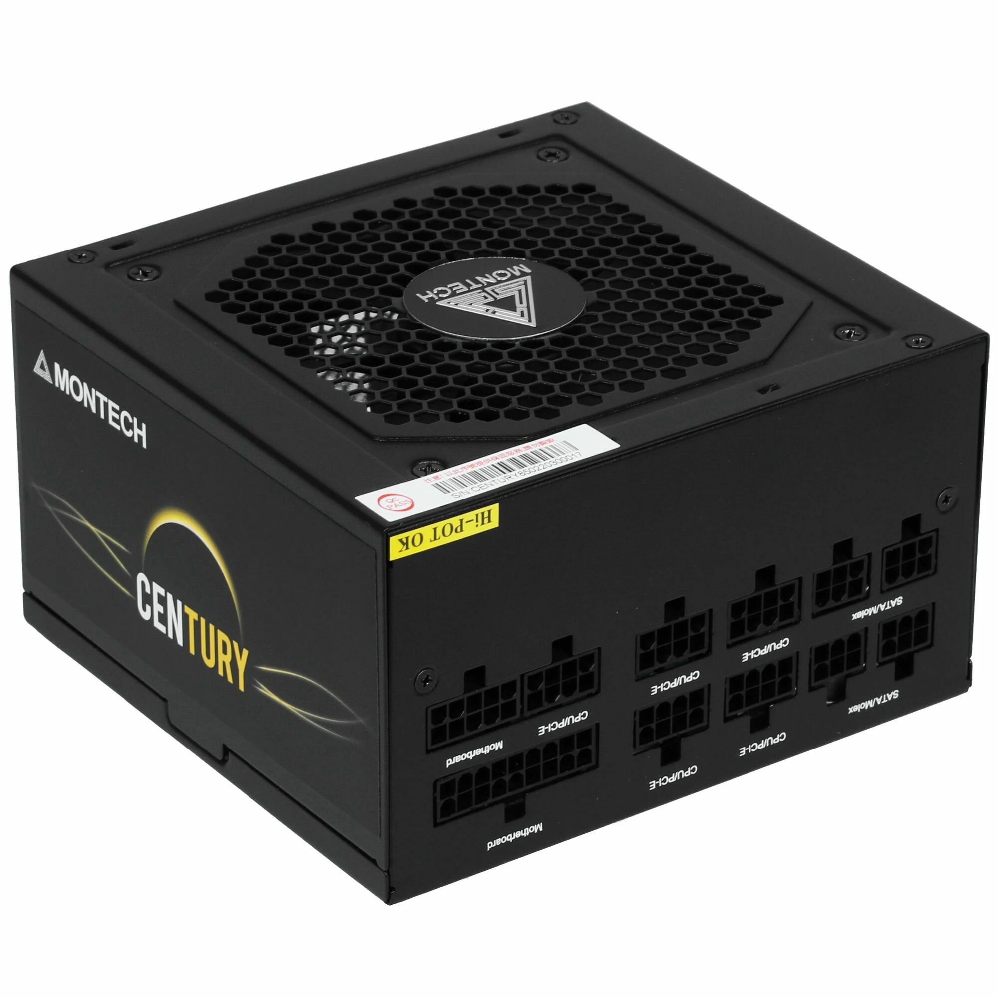 Блок питания Montech CENTURY 850 80 Plus Gold (CENTURY 850) черный - ATX 20+4 пин, 4 pin + 4 pin x2 CPU, 10 SATA, 6 x 6+2 pin PCI-E