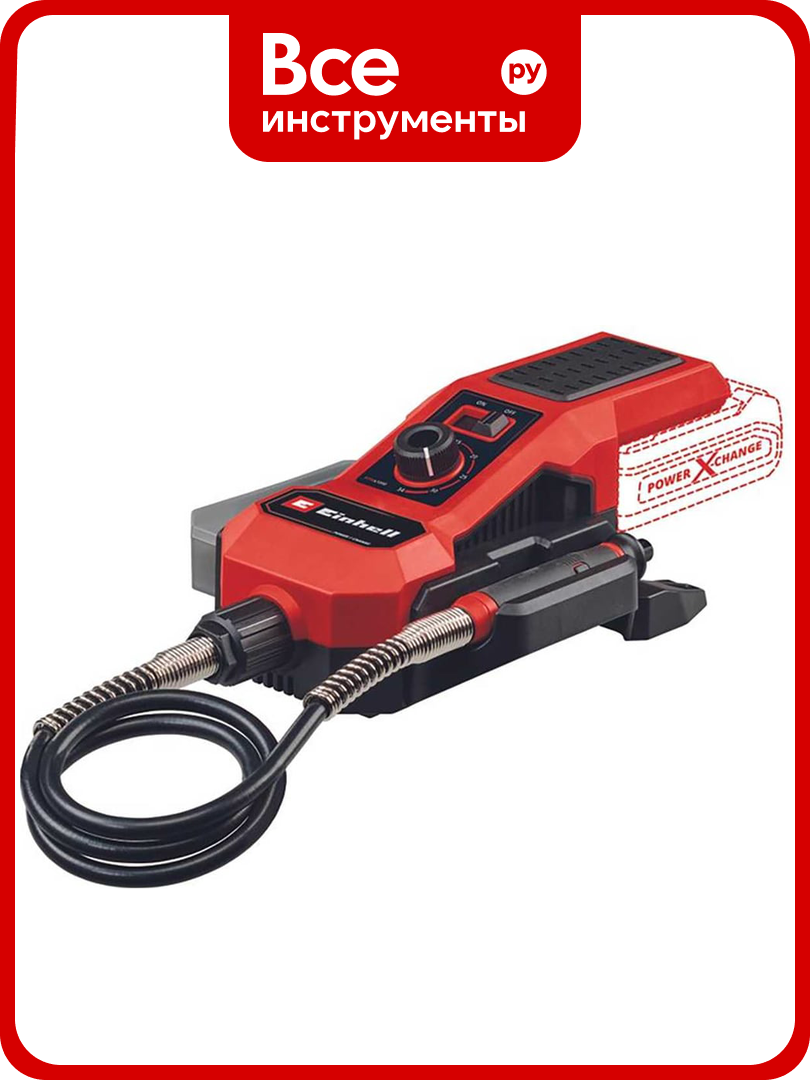 Гравер аккумуляторный Einhell PXC TE-MT 18/34 Li, 18В, 5-34тыс/мин, гибкий вал, н. оснастки 55пр, без АКК 4419360