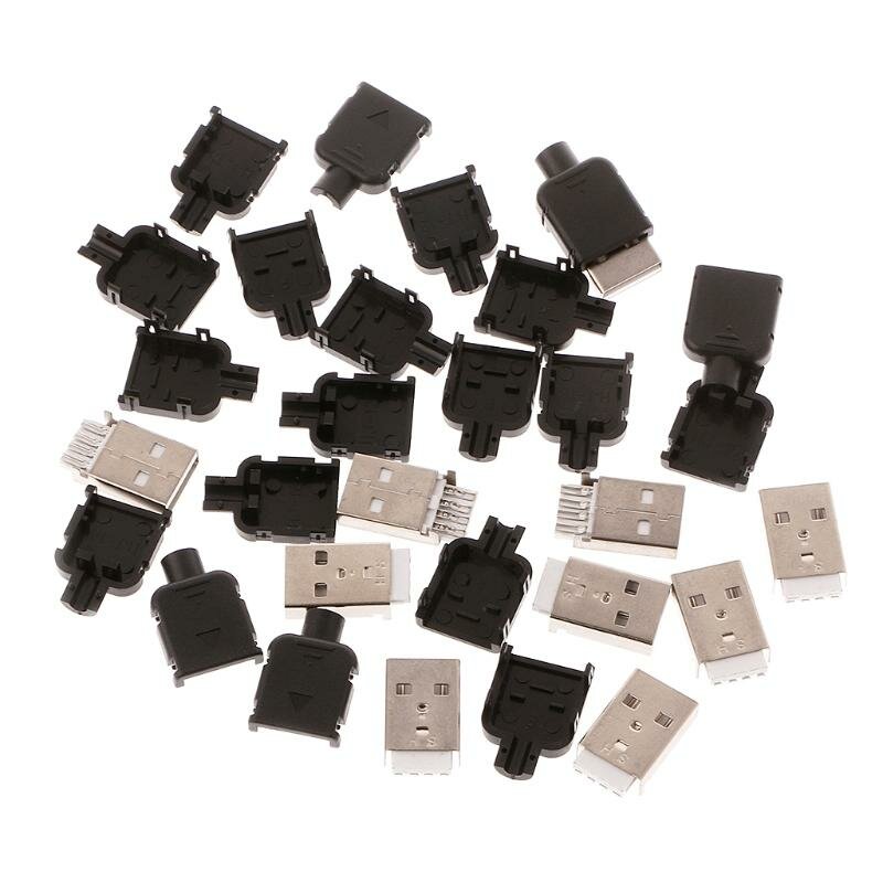 Коннекторы USB Type A, 10 шт, Серебро