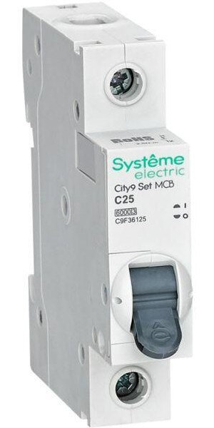 C9F36125 City9 Set Автоматический выключатель (АВ) С 25А 1P 6kA 230В