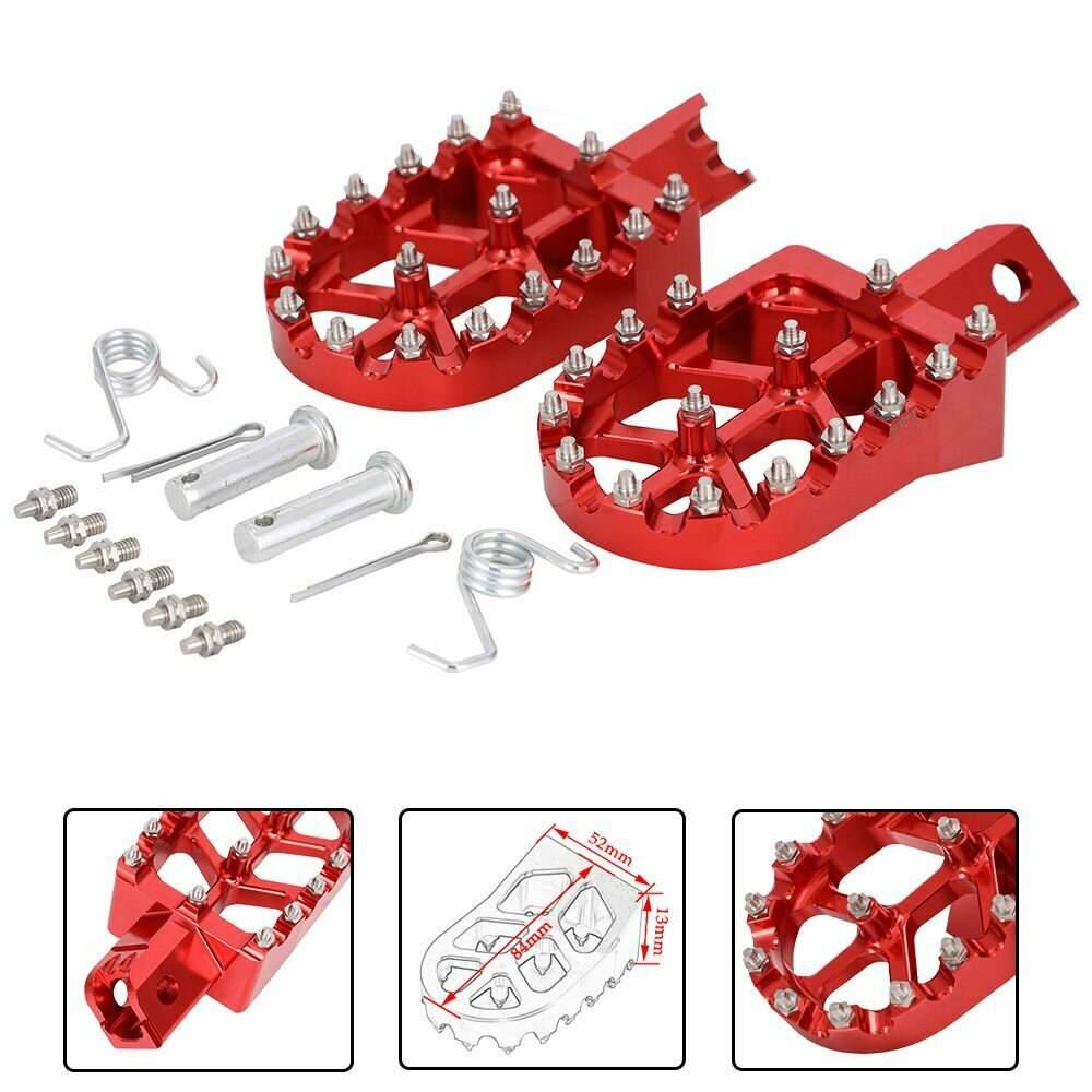 Подножки водителя для CRF/XR 50/70/110, KAYO, M2R, SDG, DHZ, SSR, KAYO, универсальные красные из CNC алюминия для питбайков