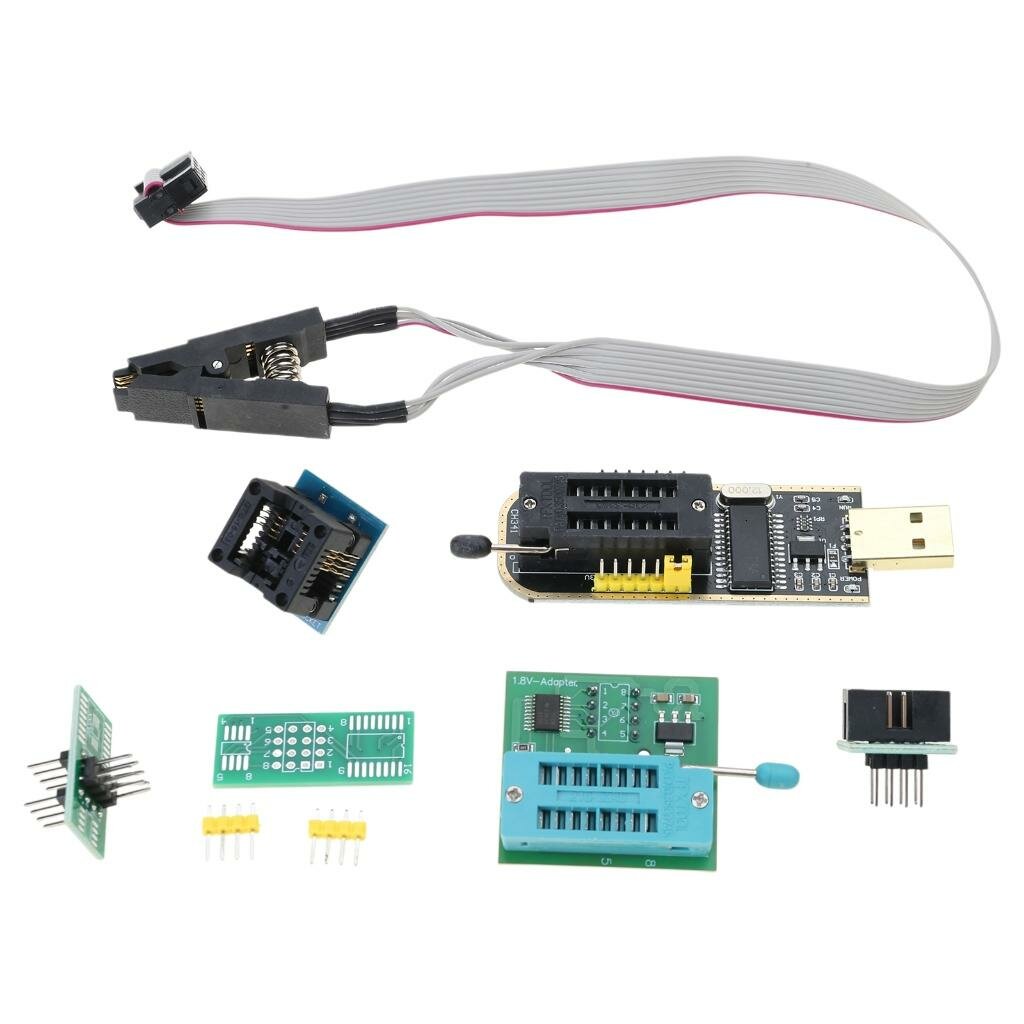 USB программатор для BIOS, комплект с тестовыми зажимами SOP8