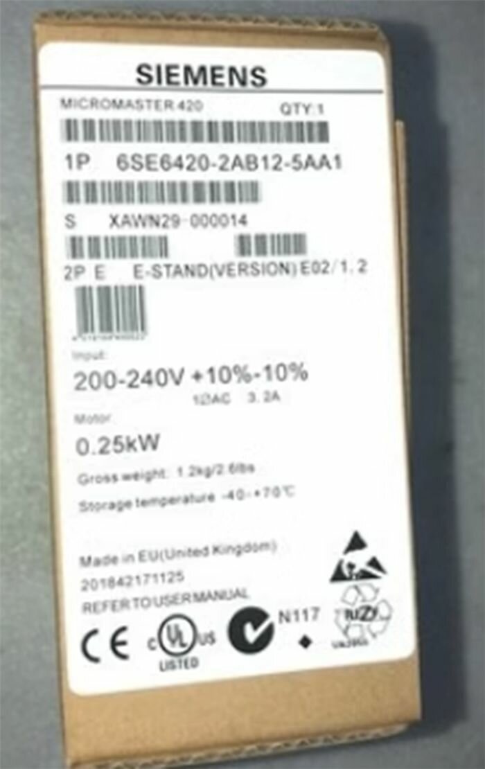 Модуль Siemens 6SE6420-2AB12-5AA1 6SE6 420-2AB12-5AA1