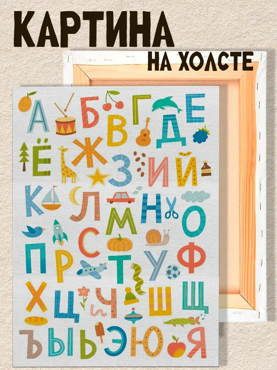 Картина на стену в детскую комнату Алфавит