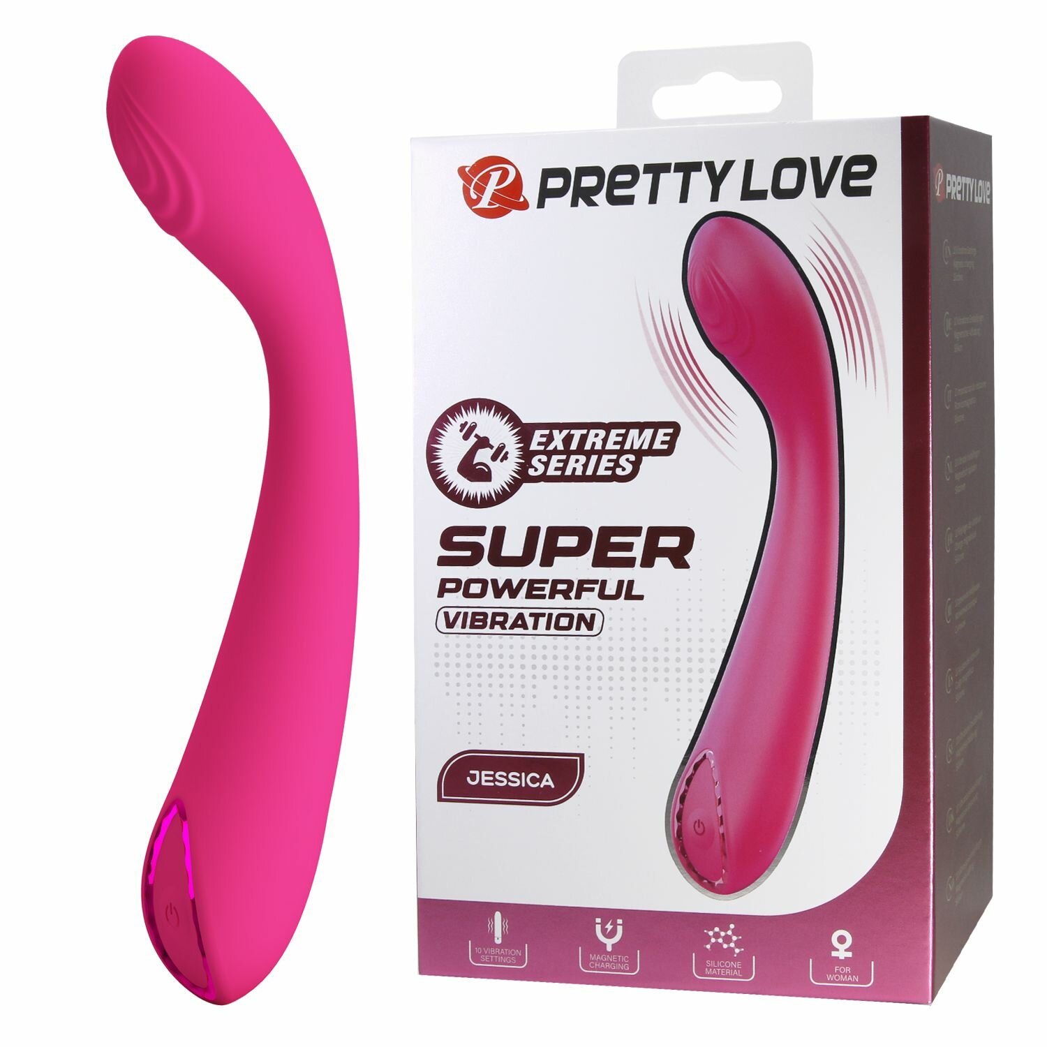 Pretty love Jessica вибратор , 2 года гарантии, 10 режимов вибрации, 16 см