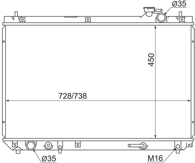 Радиатор Lexus RX 97-03 / SAT TY0003-MCU10-2R Toyota Harrier 97-03