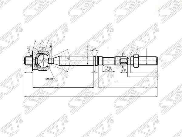 Тяга рулевая SAT ST-45503-0R030 TOYOTA RAV4 05-/HARRIER 13-20/RUSH 17-/LEXUS NX 14-18 LH RH