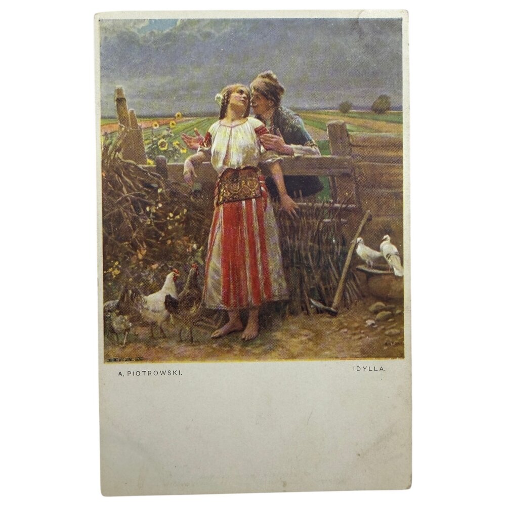 Почтовая открытка "Пиотровский - Идиллия" 1900-1909 гг. Польша