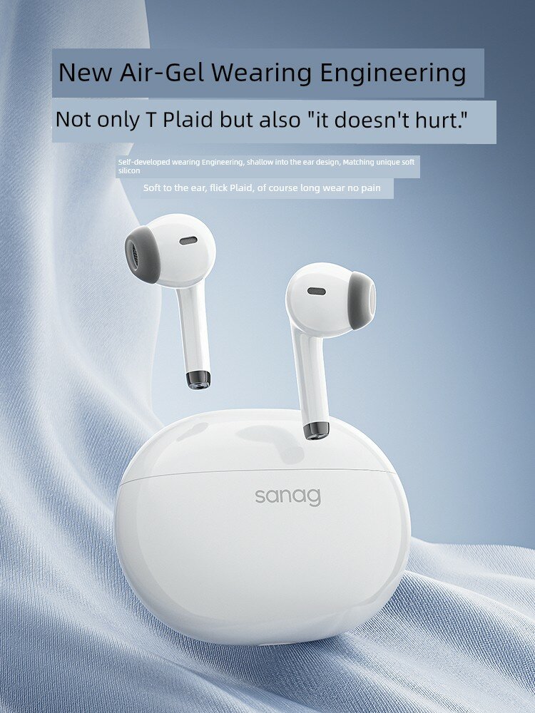 Беспроводные Bluetooth-наушники Sanag T81s Pro Max с поддержкой карт памяти, MP3-плеером и функцией Walkman Черный