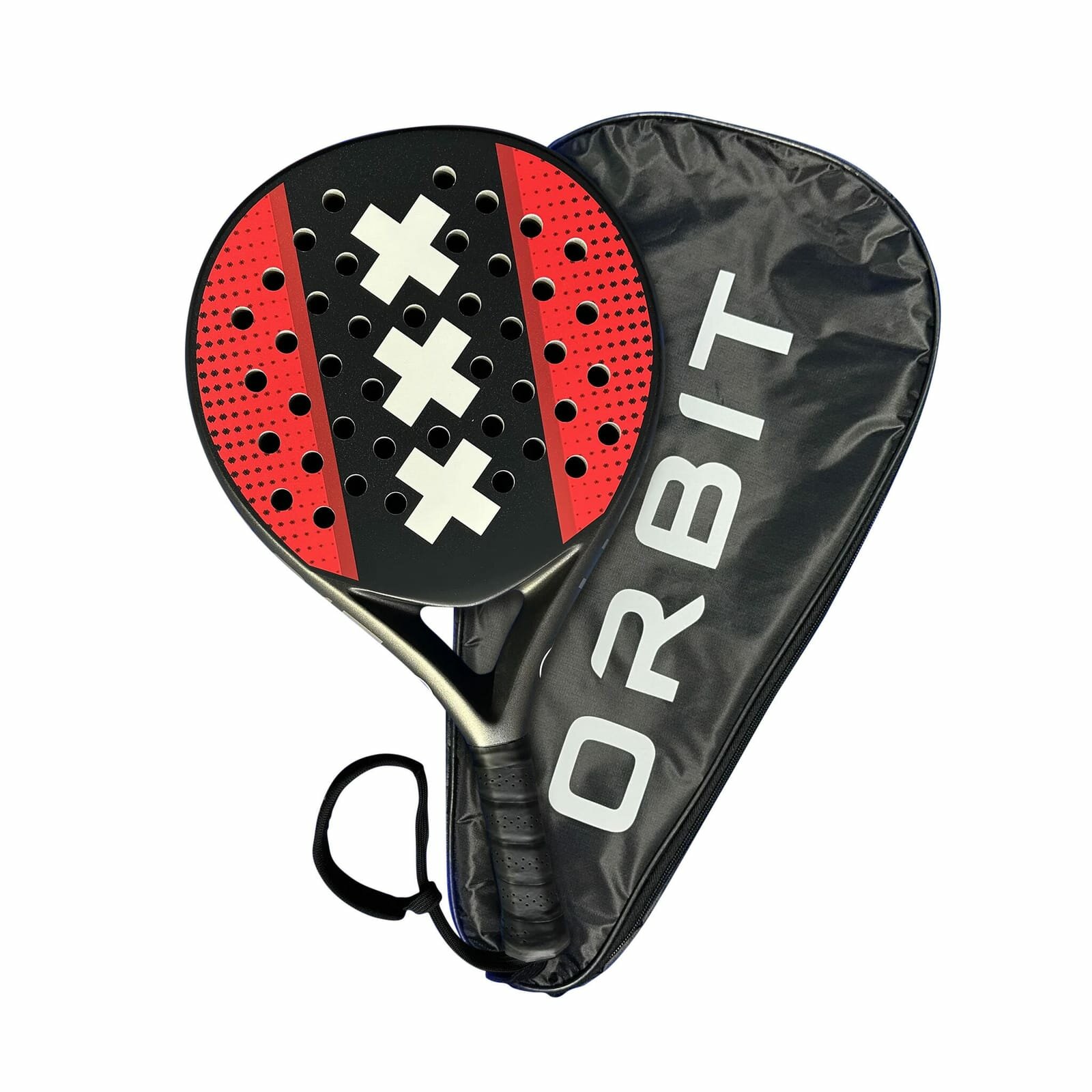 DECATHLON ракетка для падел тенниса Decathlon Orbit Jofel Amsterdam с чехлом, 100% carbon, красный/черный