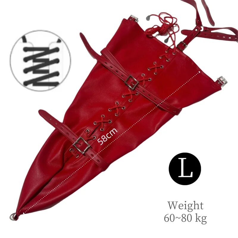 Перчатки для бондажа красные Y Lace Up Red L