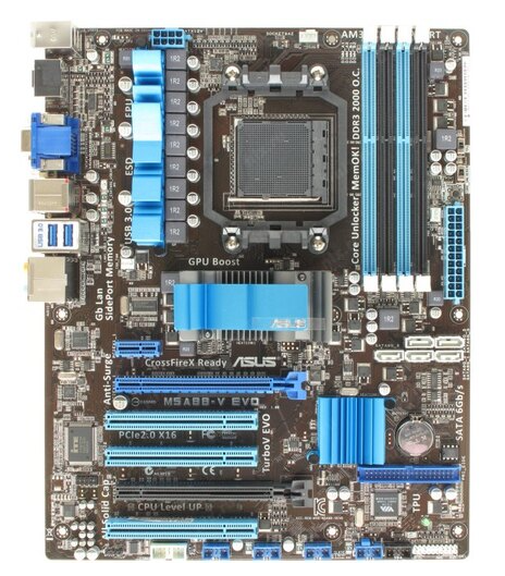Материнская плата S-AM3+ ASUS M5A88-V EVO REV.1.00, AMD880G/4xDDR3/SB/VGA/DVI-D/HDMI/USB3.1/GLan/ATX