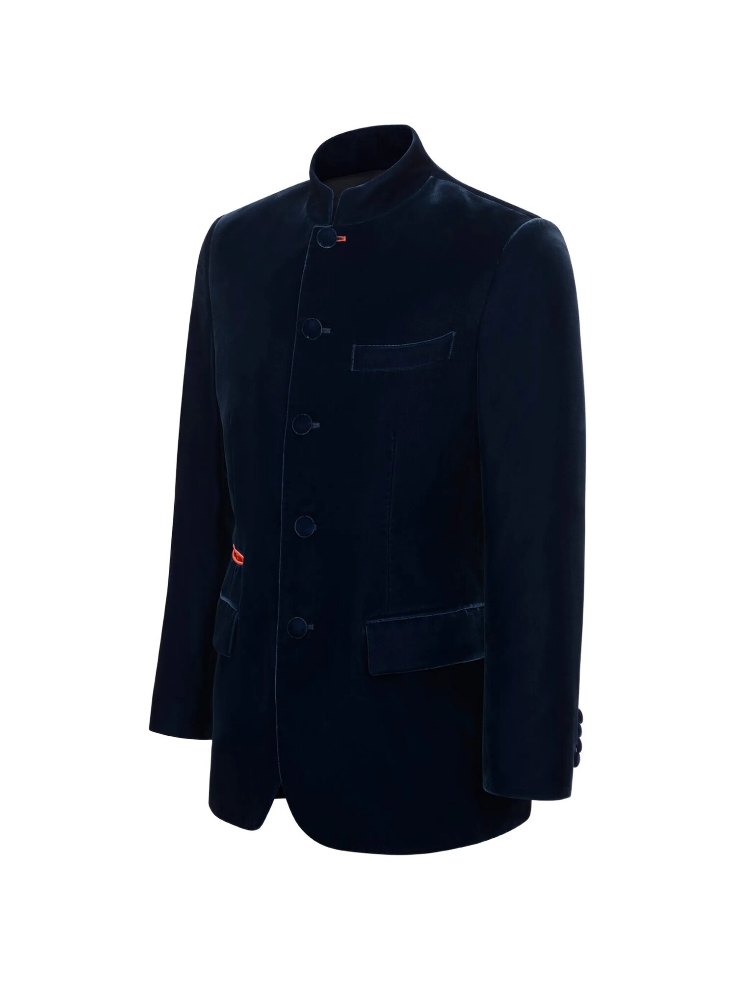 Куртка Shanghai Tang Velvet five-button jacket, размер 44, blue — фото 1