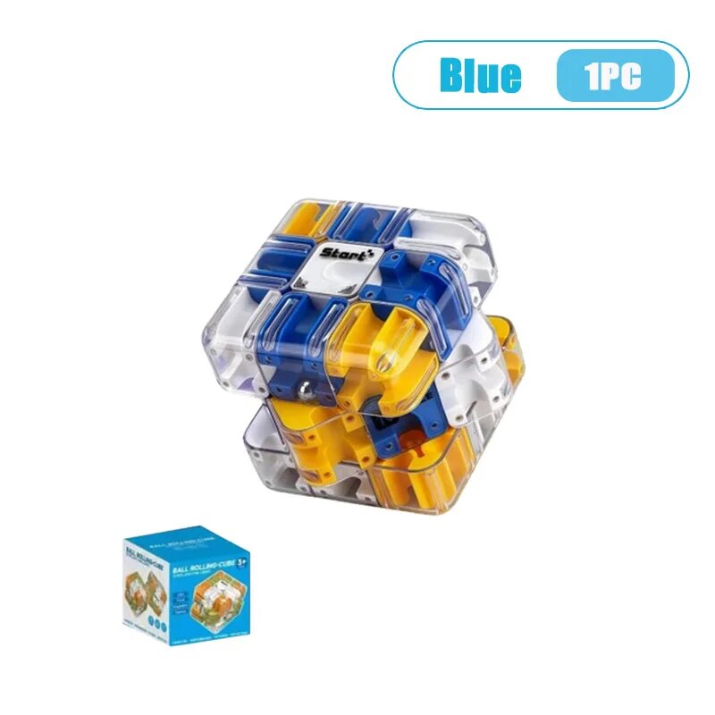Волшебный куб 3D лабиринт Blue-1PC