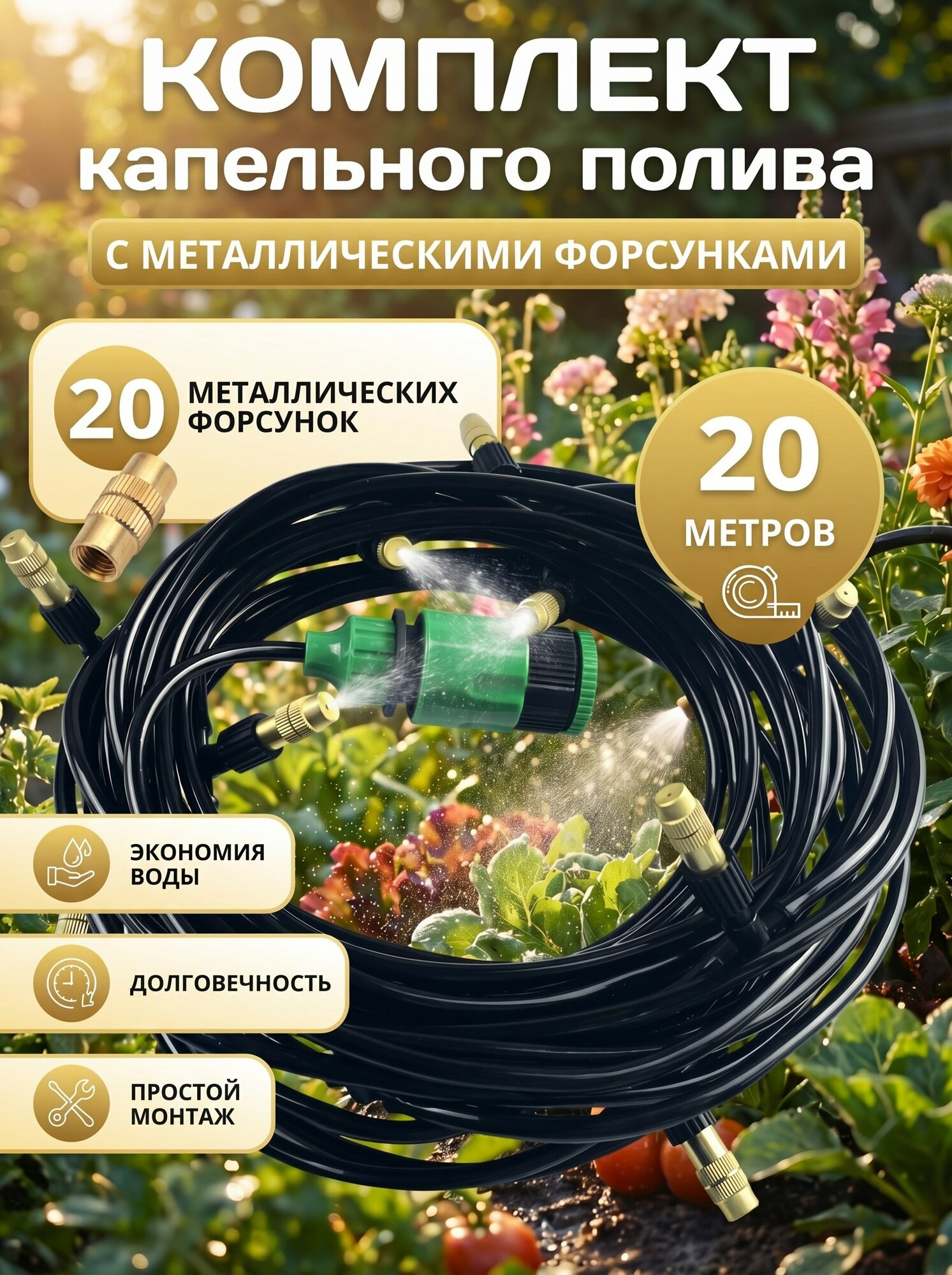 Капельный полив для теплиц и огорода автополив туман